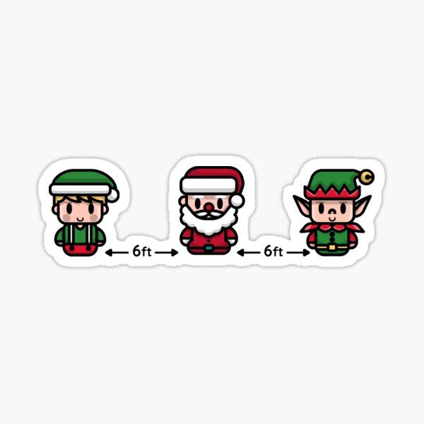 "8 Bit Santa and Elves" Sticker for Sale by Saad-A | Redbubble