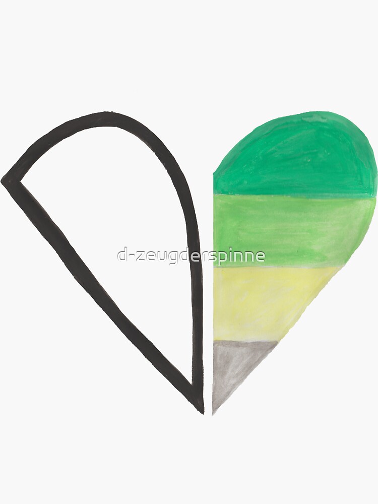"Demiromantic Heart" Sticker for Sale by d-zeugderspinne | Redbubble