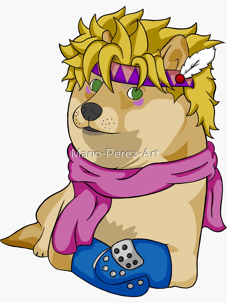 "Doge Caesar Zeppeli" Sticker for Sale by Mario-Perez-Art | Redbubble