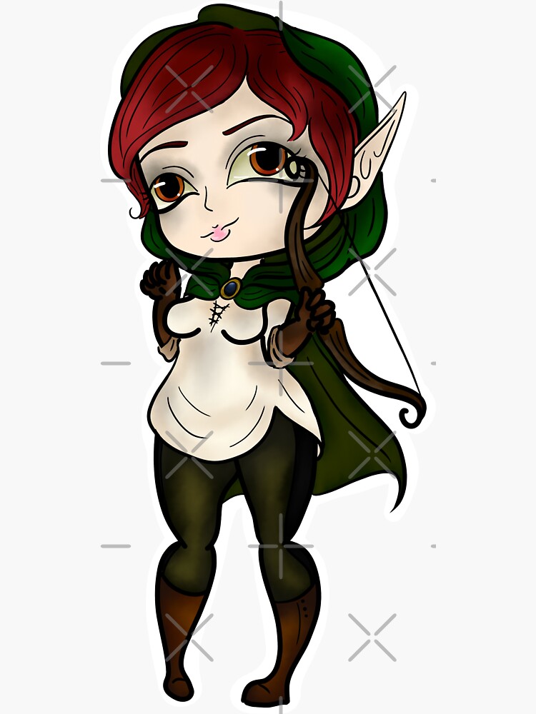 "Elf Ranger Chibi" Sticker for Sale by FatePro | Redbubble