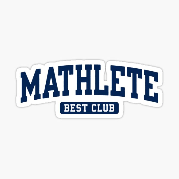 "Mathlete Best Club #6" Sticker by SalahBlt | Redbubble