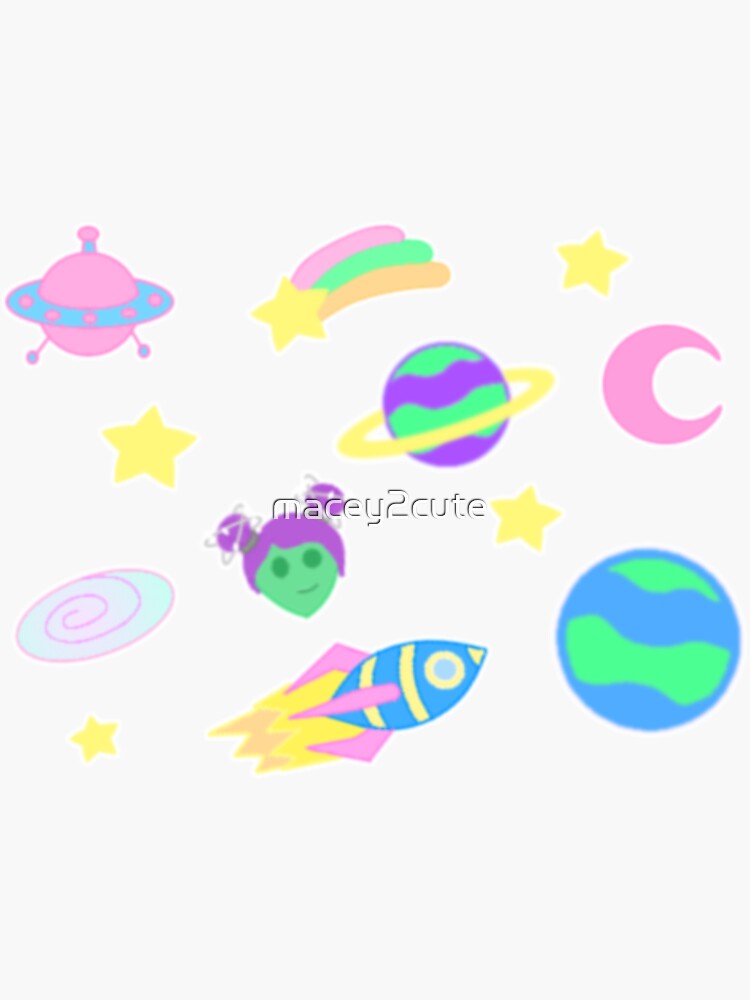 "Cute Space Stickers" Sticker by macey2cute | Redbubble