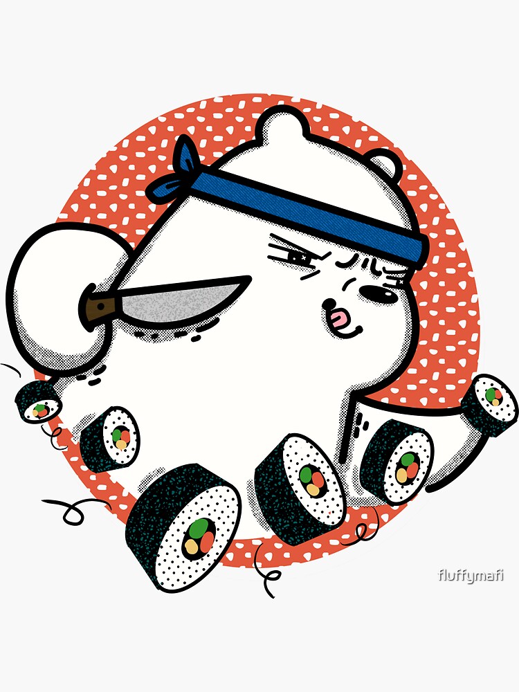 " Sushi Chef Ice Bear" Sticker for Sale by fluffymafi | Redbubble