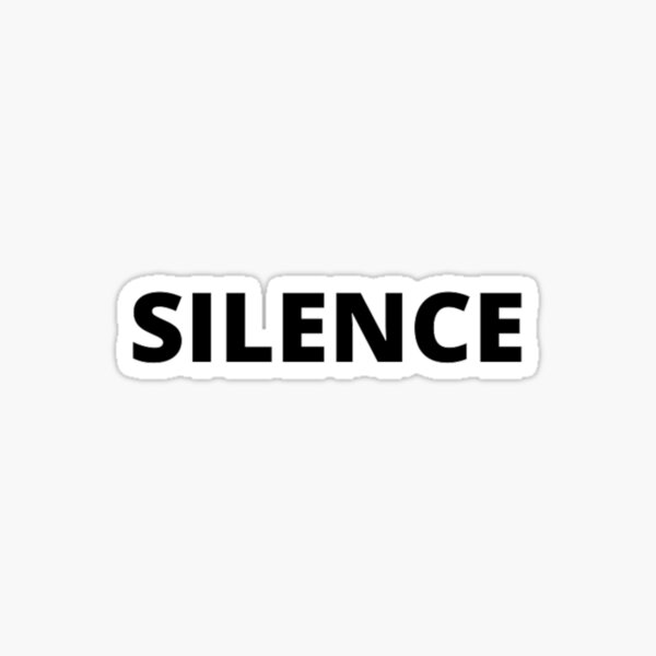 "Silence Black Logo" Sticker for Sale by dodgerdog28 | Redbubble