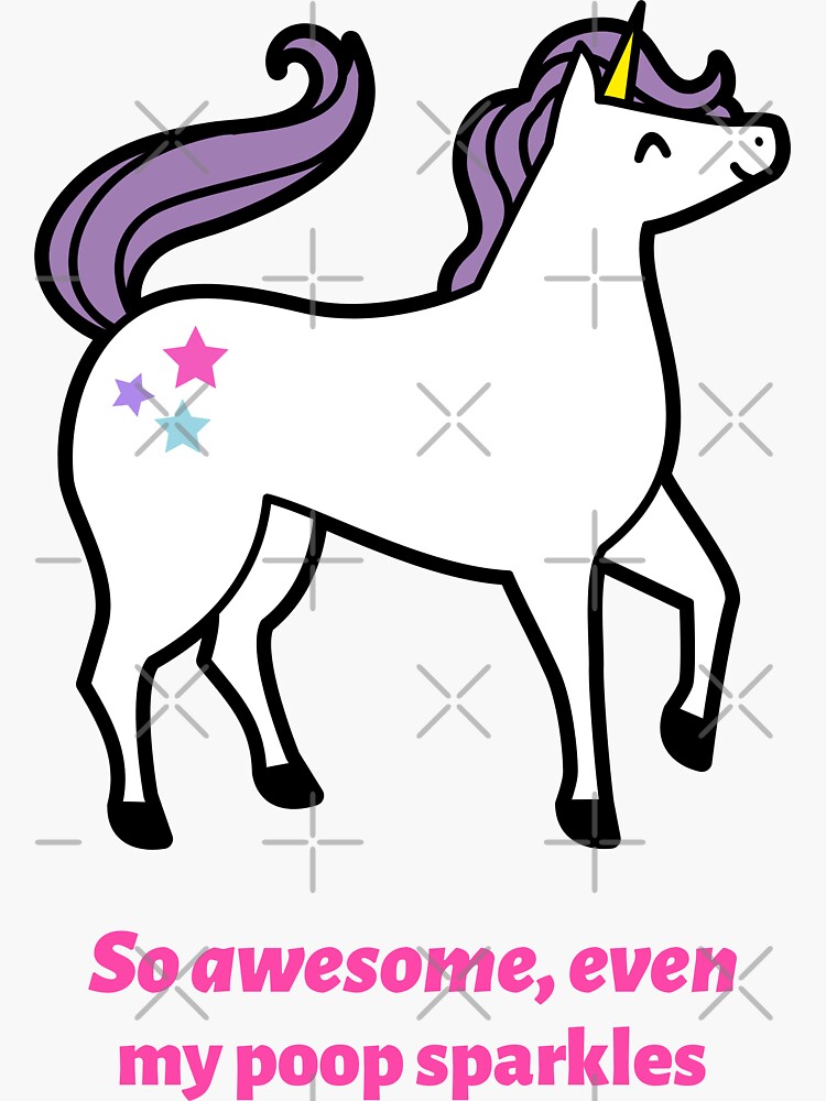 "Sparkle Poop Unicorn" Sticker for Sale by Dharmavana52 | Redbubble