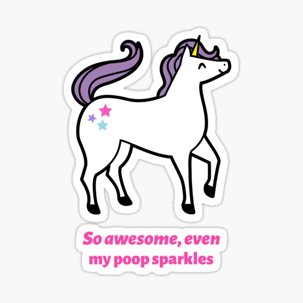 "Sparkle Poop Unicorn" Sticker for Sale by Dharmavana52 | Redbubble