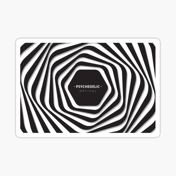 "Psychedelic Optical Illusion Designed " Sticker for Sale by Mahrhasnat ...