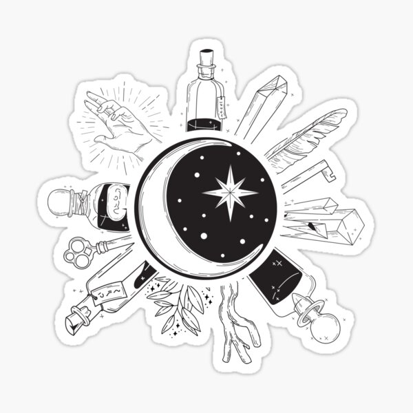 "The magic circle" Sticker for Sale by MysteryKitty01 | Redbubble