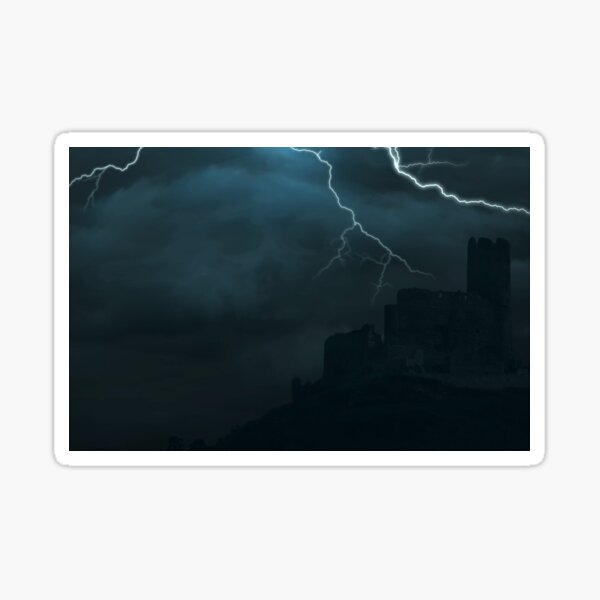 "Haunted Castle" Sticker for Sale by Batartiste | Redbubble