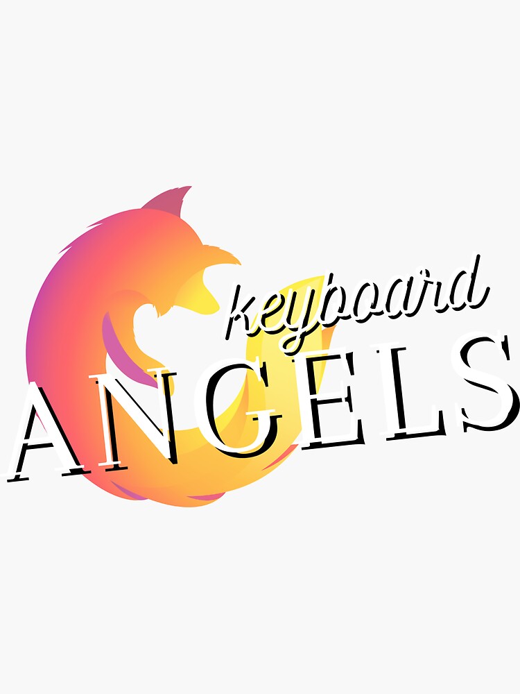 "keyboard angels" Sticker for Sale by FemTech | Redbubble