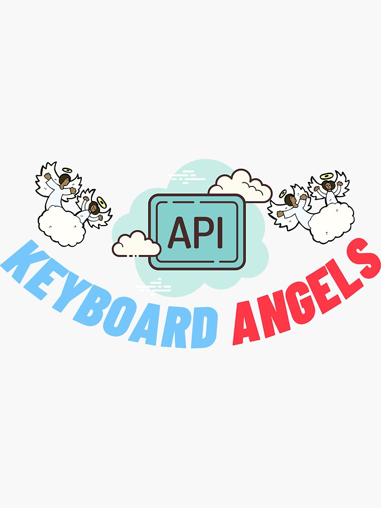 "keyboard angels" Sticker for Sale by FemTech | Redbubble