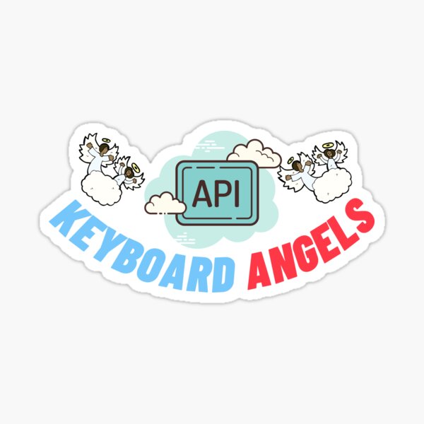 "keyboard angels" Sticker for Sale by FemTech | Redbubble