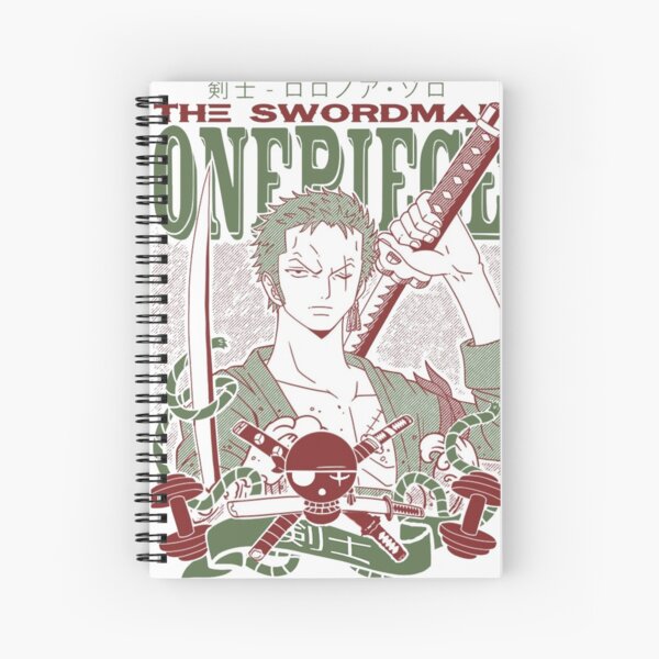 "One Piece - Zoro Roronoa" Spiral Notebook for Sale by Puddln | Redbubble