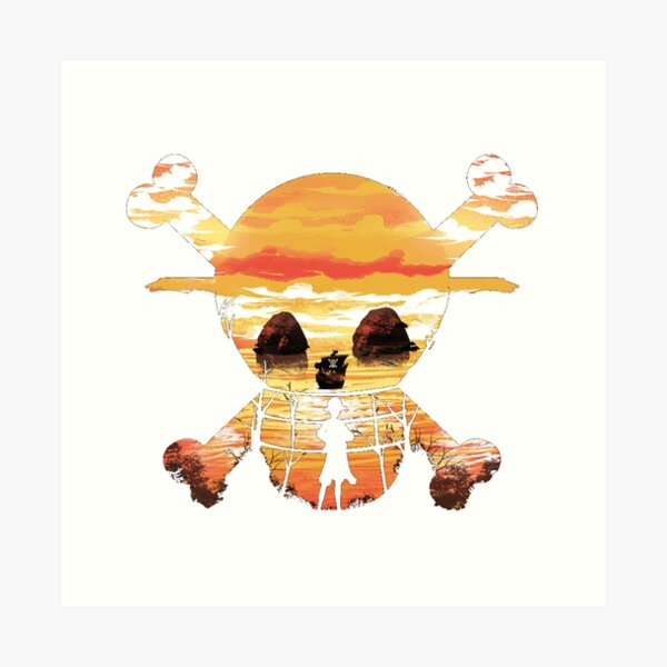 "One Piece - Luffy In The Sunset" Art Print for Sale by Puddln | Redbubble