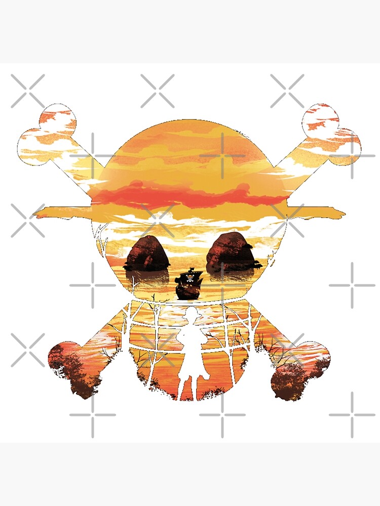 "One Piece - Luffy In The Sunset" Art Print for Sale by Puddln | Redbubble