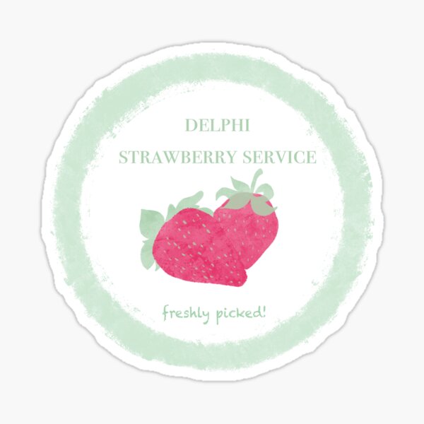 "delphi strawberry service" Sticker for Sale by elfdraws | Redbubble