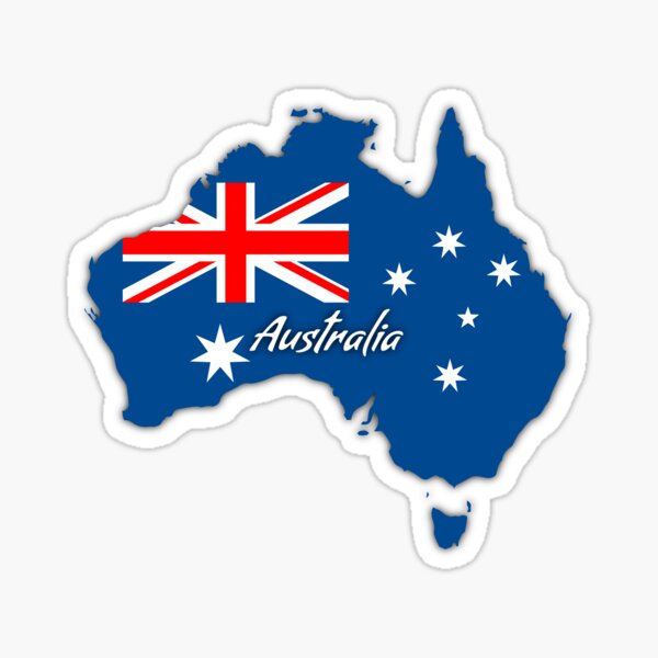 "Australia map with national flag, Australian Flag inside Map of ...