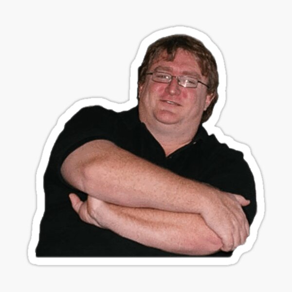 "Gaben arms crossed" Sticker by Omeris | Redbubble