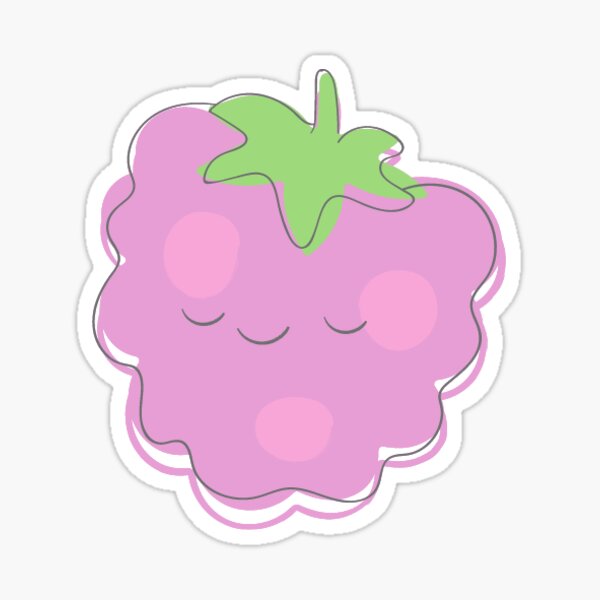 "Raspberry with Face" Sticker by vikh0108 | Redbubble