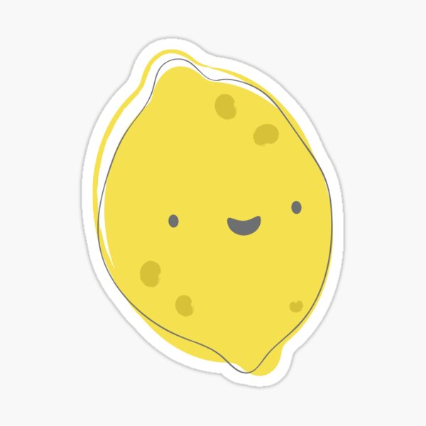 "Lemon with Face" Sticker by vikh0108 | Redbubble