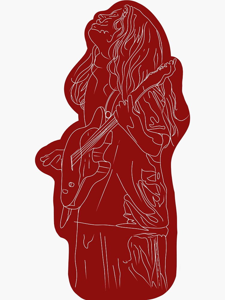 "Girl in red outline" Sticker by Amelieva | Redbubble