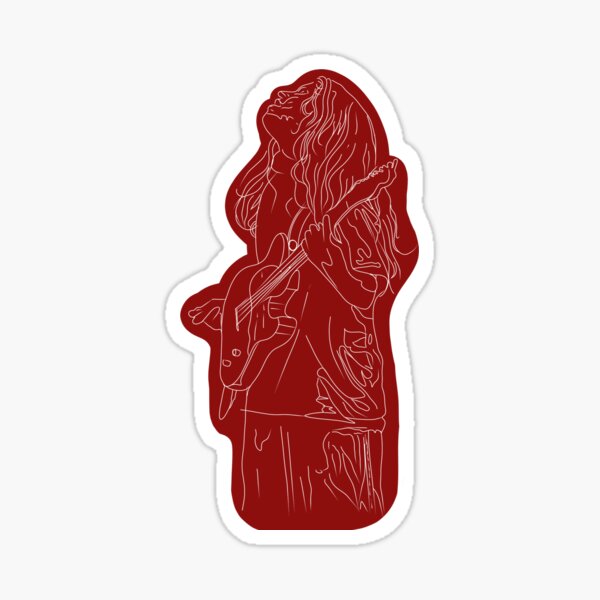 "Girl in red outline" Sticker for Sale by Amelieva | Redbubble