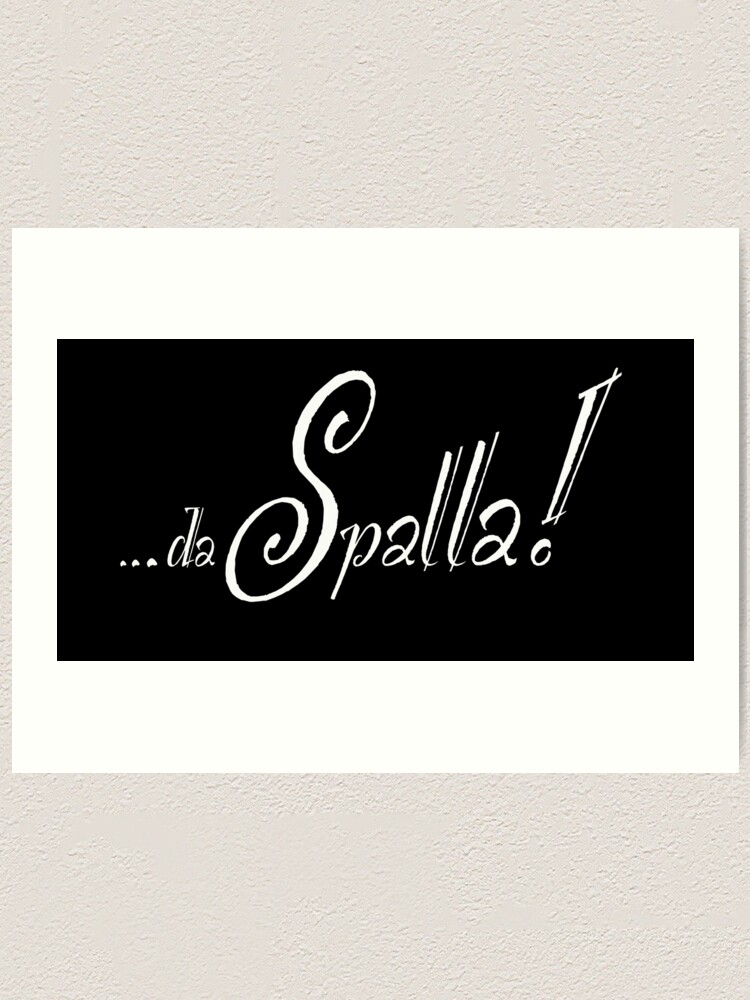 "da Spalla white logo" Art Print for Sale by DanielaGaidano | Redbubble