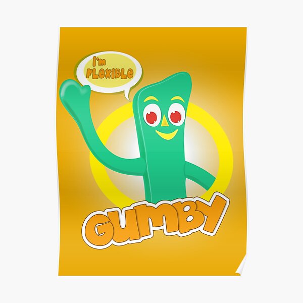 "Funny Flexible Gumby cartoon character" Poster for Sale by RedManzanas ...