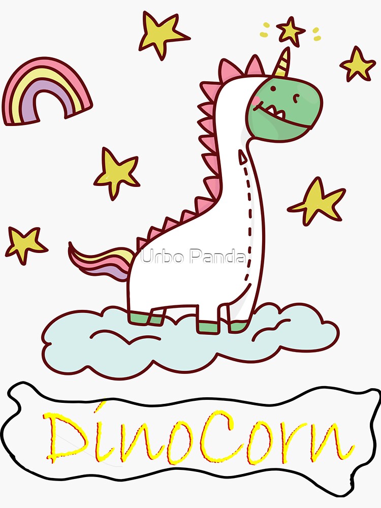 "Dinocorn cute Dino and unicorn" Sticker for Sale by chait123 | Redbubble