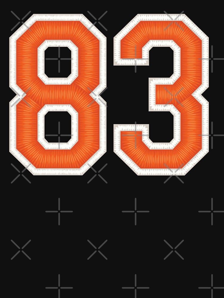 "Sports Number 83 Jersey eighty-three Orange" T-shirt for Sale by ...