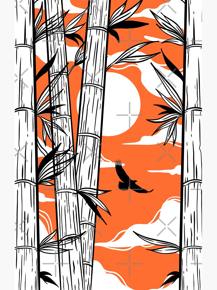 "Bamboo Tree" Sticker by Artthree | Redbubble