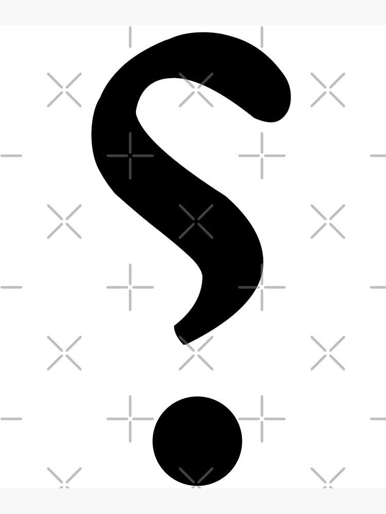 "Percontation / rhetorical question mark (Black)" Sticker for Sale by ...