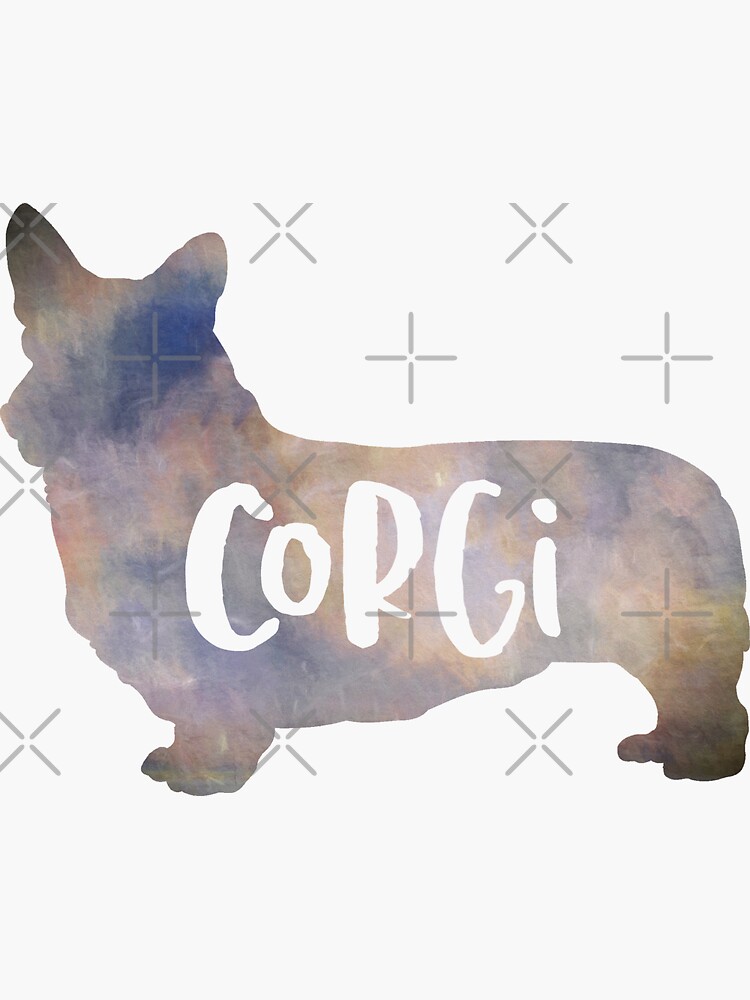 "Corgi Silhouette" Sticker for Sale by Primroaddesigns | Redbubble