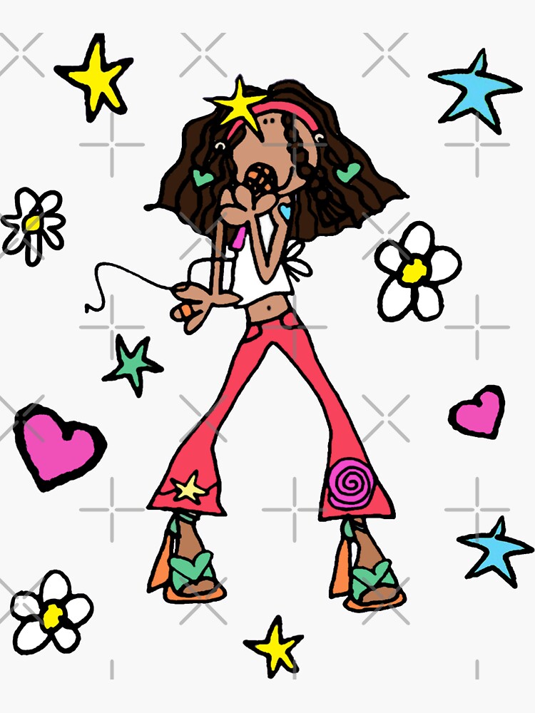 "(transparent) woc groovy y2k chick sticker! " Sticker for Sale by ...