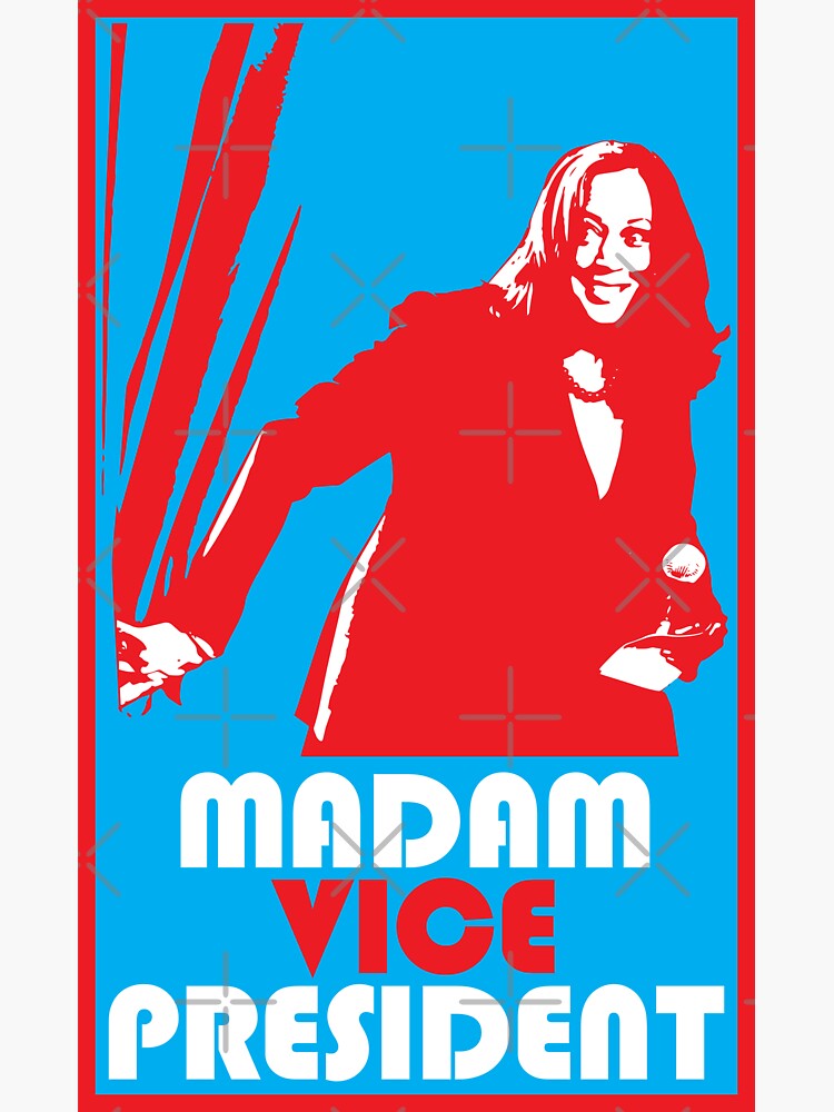 "Madam Vice President" Sticker for Sale by DaysleeprDesign | Redbubble