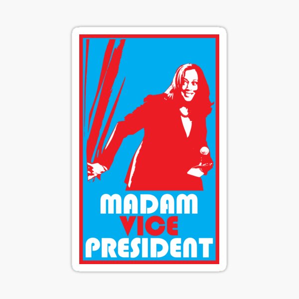 "Madam Vice President" Sticker for Sale by DaysleeprDesign | Redbubble