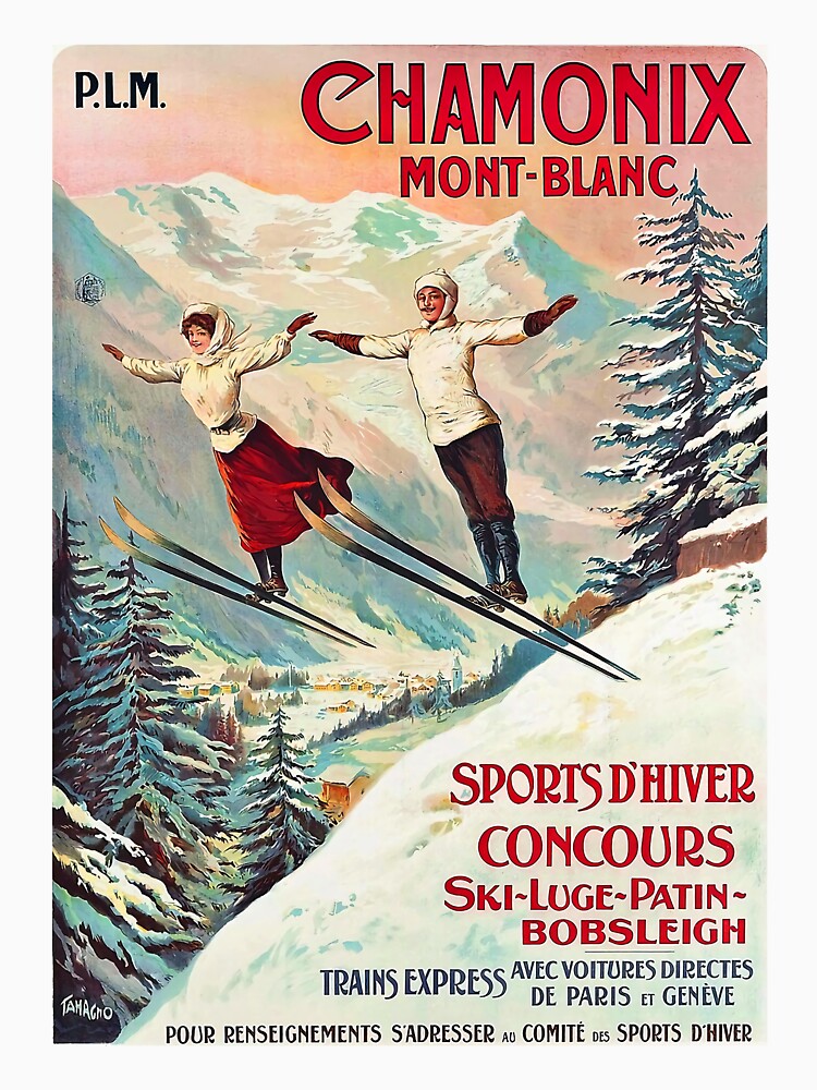 "Chamonix, Mont Blanc - Vintage" T-shirt for Sale by nawhite57 ...