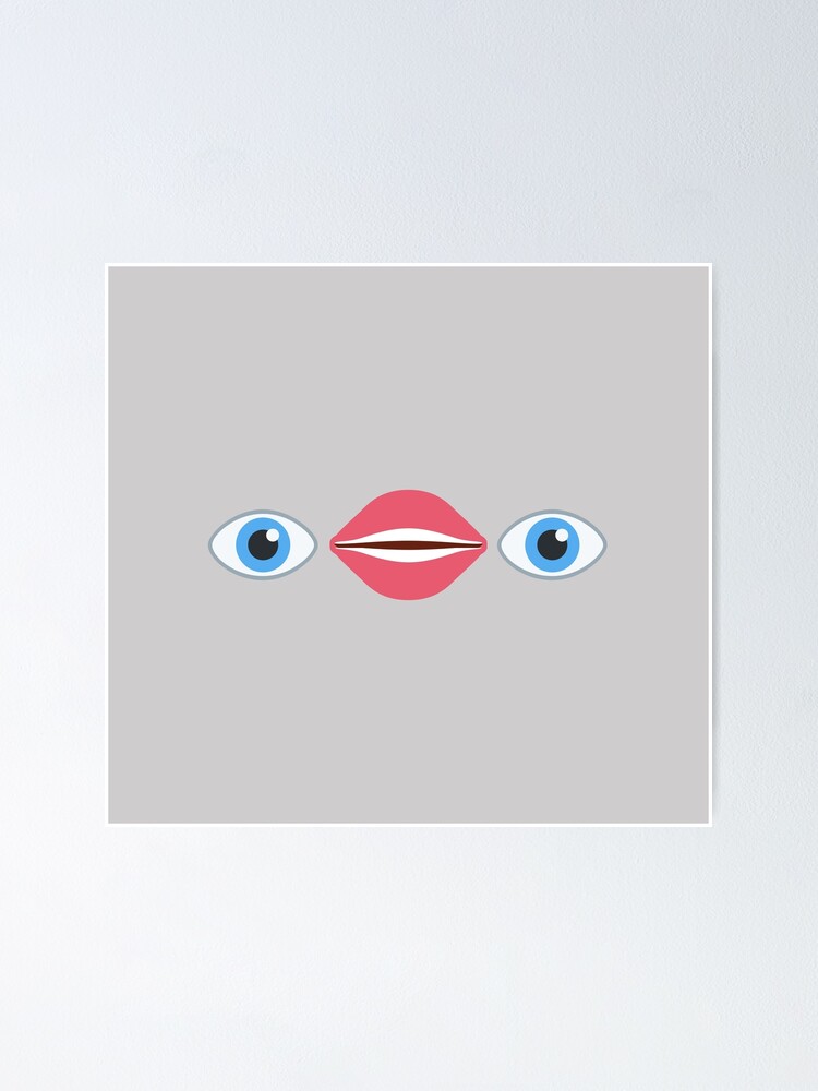 "Eye Mouth Eye (Staring Meme)" Poster for Sale by EIjor | Redbubble