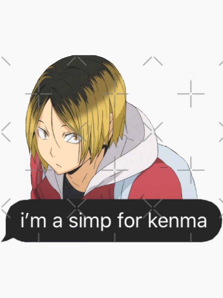 "Kenma Simp" Sticker by ushioi | Redbubble