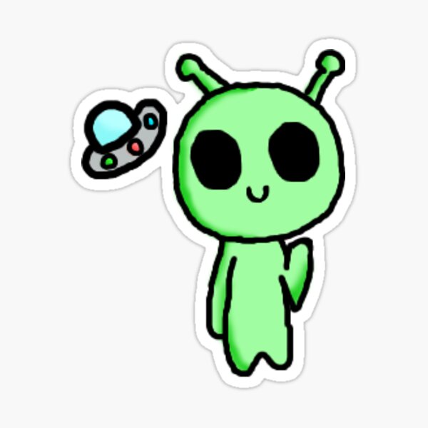 "Cute Pastel Alien Buddy With Spaceship Pack" Sticker for Sale by ...