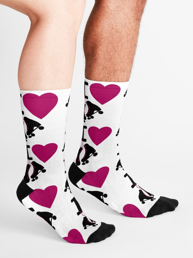 I Love Roller Skating Socks By Trace1234 Redbubble