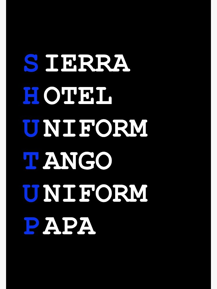 "NATO Phonetic Alphabet! Sierra Hotel Uniform Tangp Uniform Dad" Spiral ...