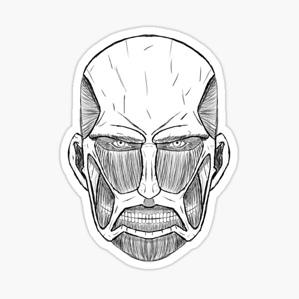"Colossal Titan - Attack on Titan" Sticker for Sale by CrookedSmile-01 ...