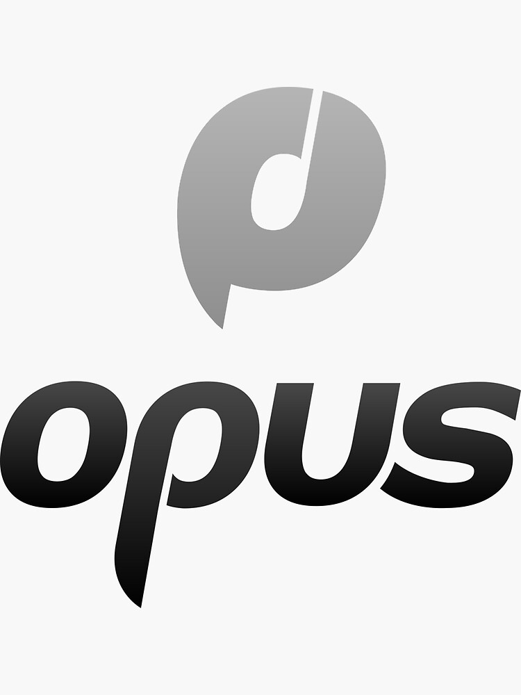 "Opus Logo" Sticker by Glaciology | Redbubble