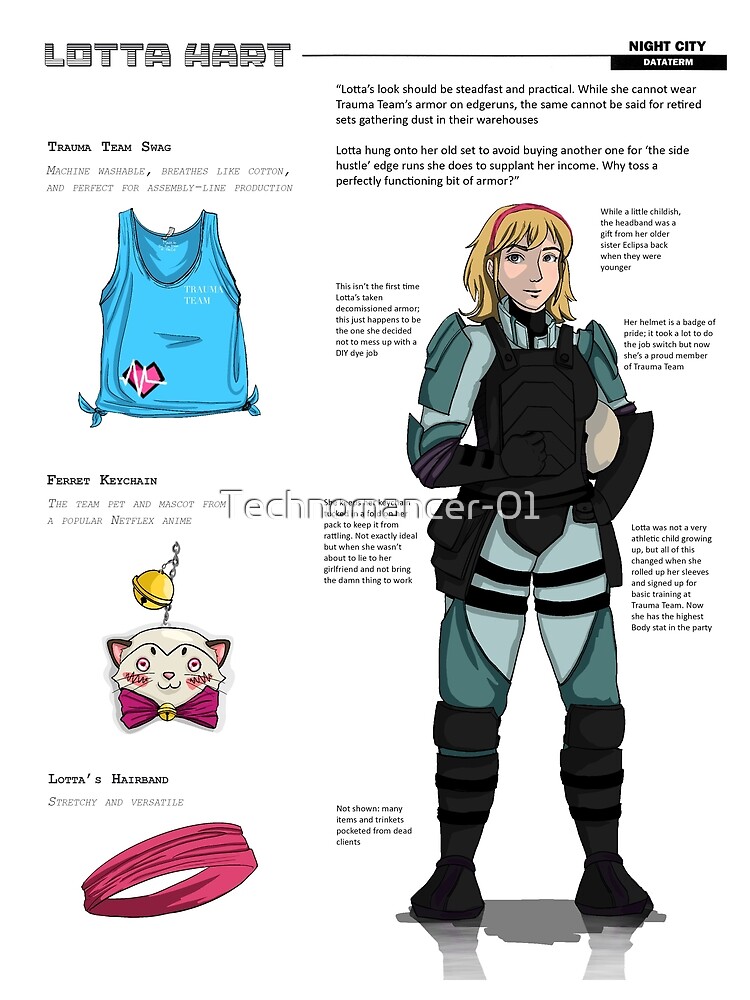 "Cyberpunk Original Character - Lotta Hart 2" Art Print for Sale by ...