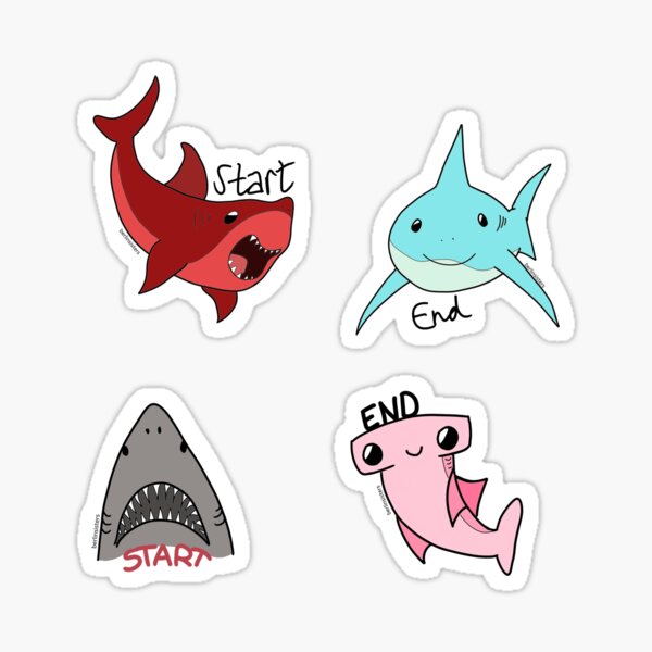 "shark week period tracker " Sticker by berlinsisters | Redbubble