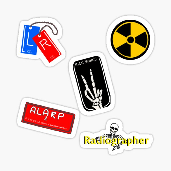 "Radiography Multipack (pack of 5)" Sticker for Sale by introvertedbfly ...