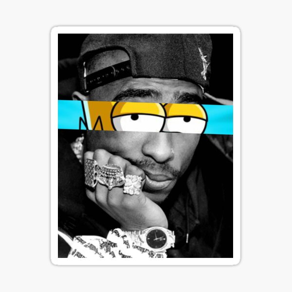 "tupac" Sticker by buzzy974 | Redbubble