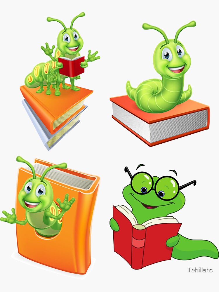 "bookworms" Sticker for Sale by Tehillahs | Redbubble