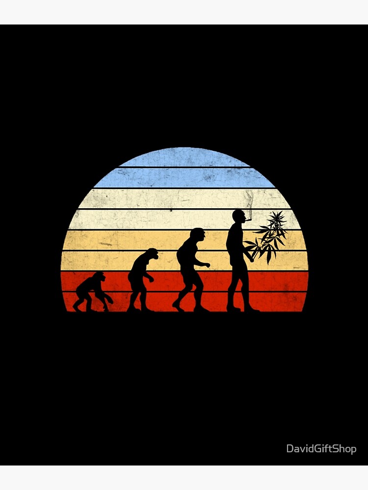 "Stoner Evolution Vintage Sun Reggae Weed Smoker" Art Print by ...